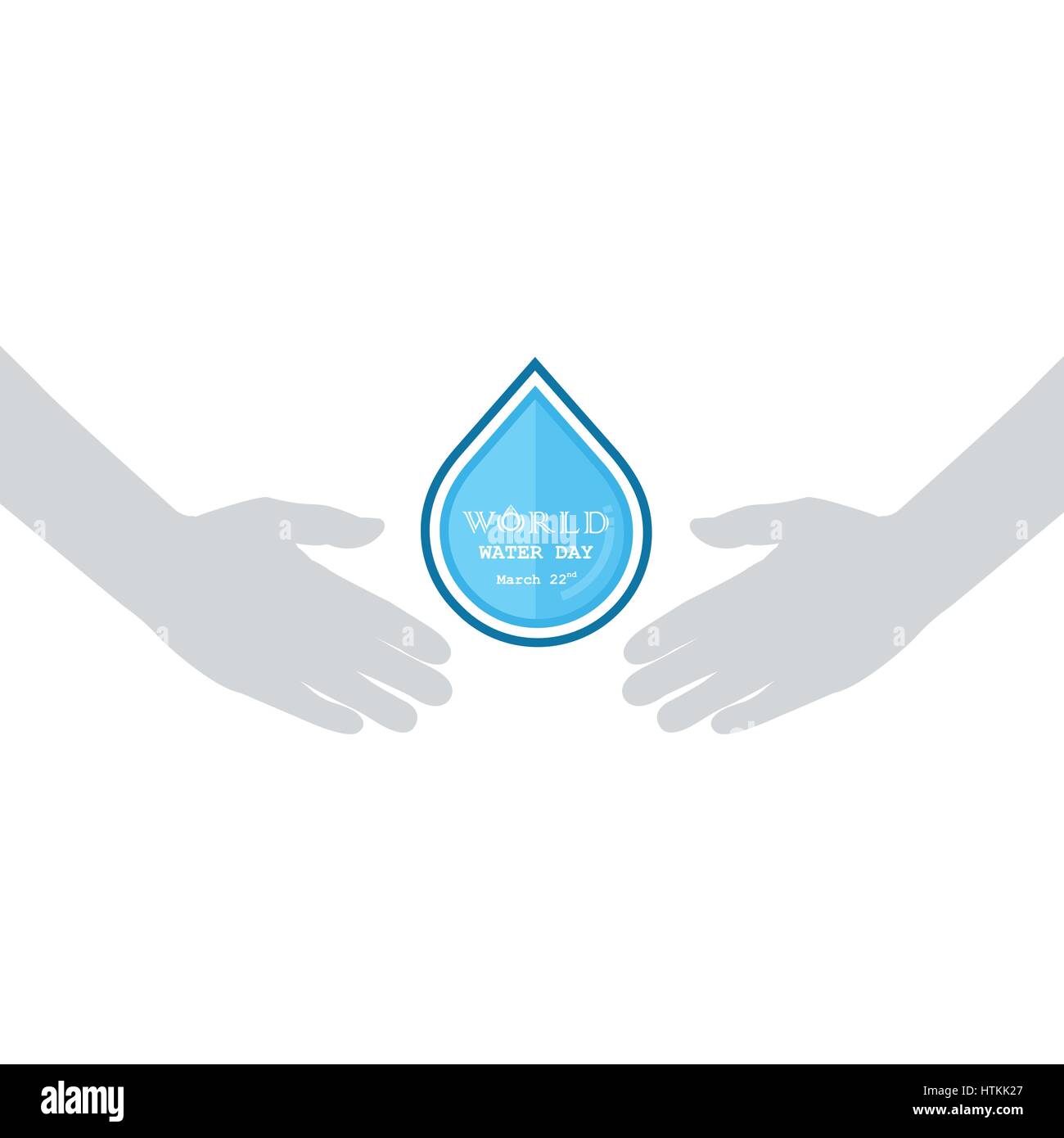 Water drop with human hand icon vector logo design template.World Water ...