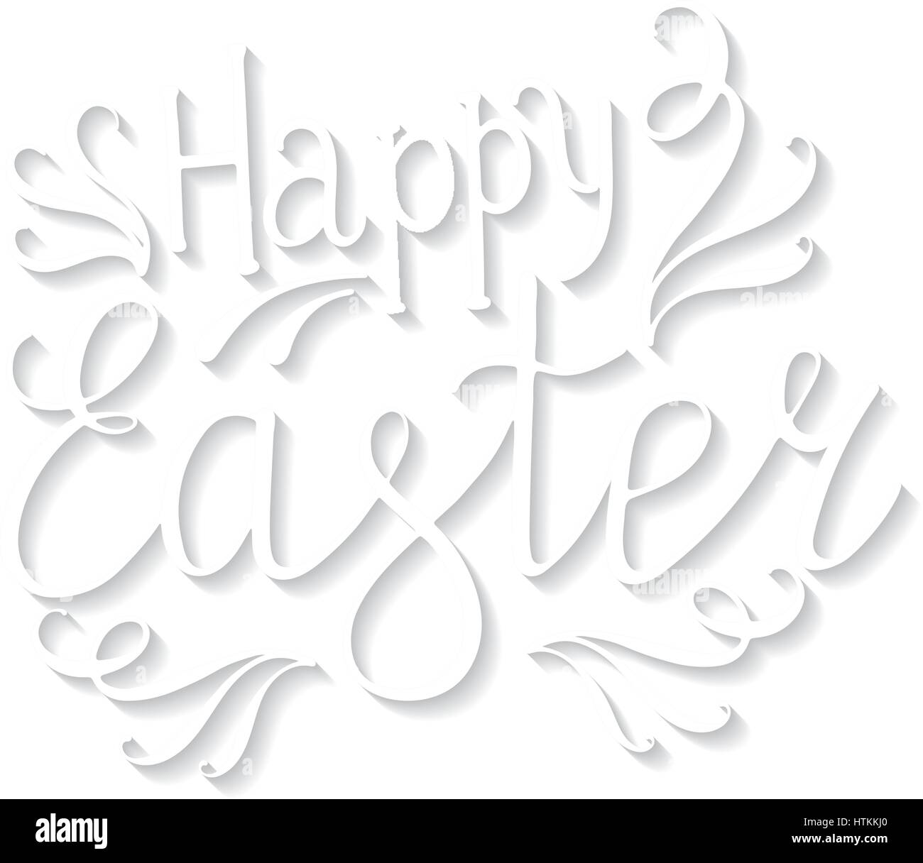 Happy Easter Lettering Egg. Vector illustration Stock Vector Image ...
