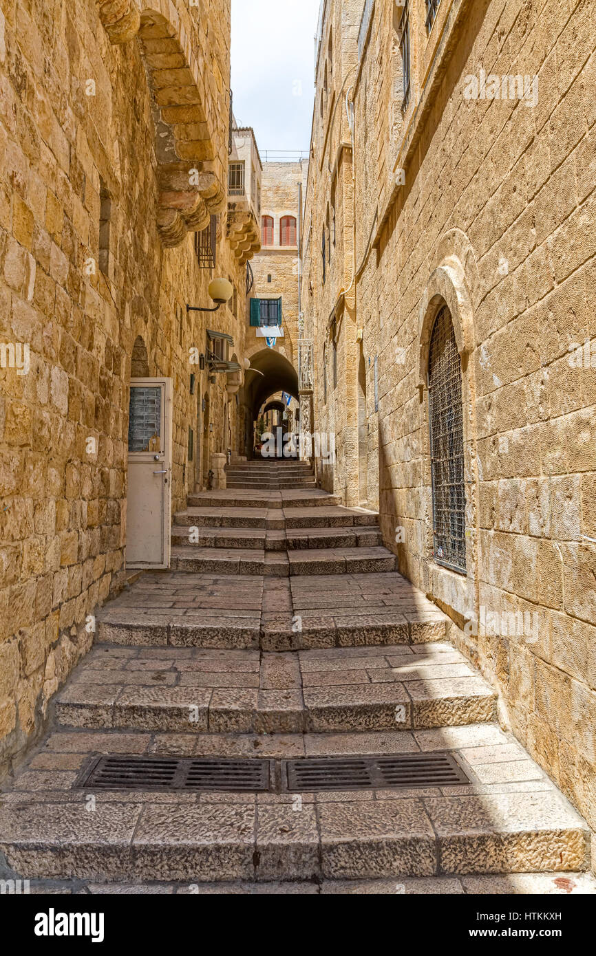 Jerusalem stairway street Stock Photo - Alamy
