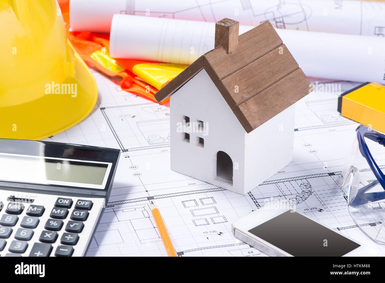 Plan and tools. floor plan and calculator, architecture business ...