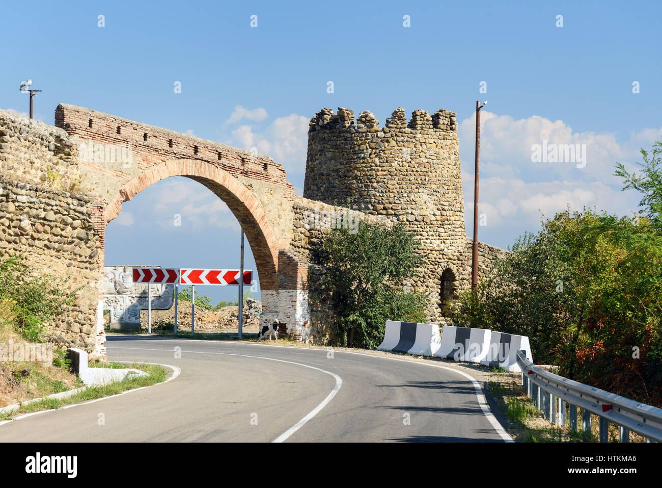 Gate of Sighnaghi city wall. It is City of Love in Georgia, with many ...