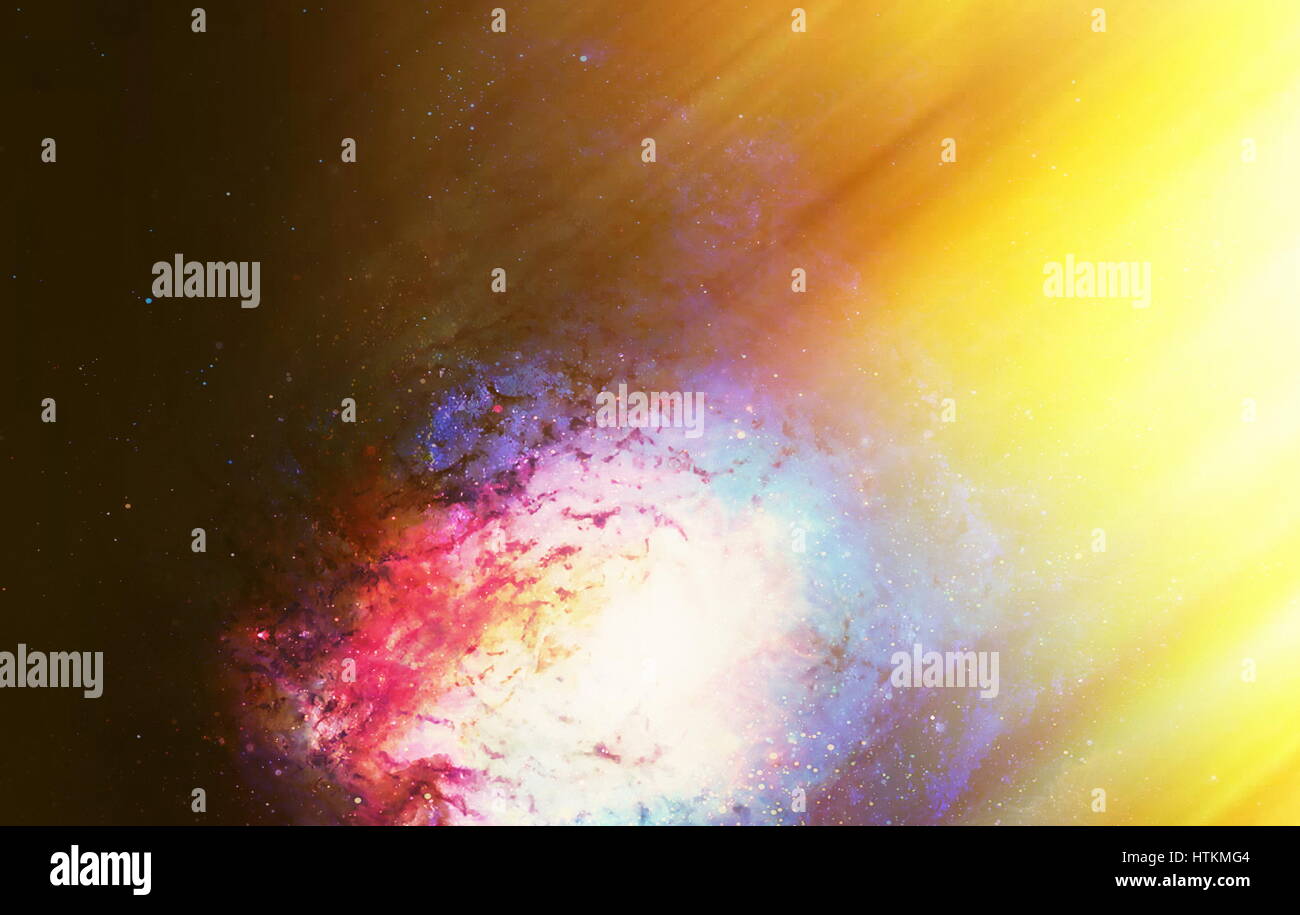 Cosmic space and stars, color cosmic abstract background. Light effect ...