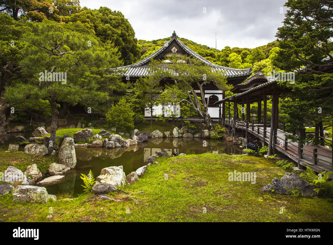 Shinto buddhist detail temple and garden in Kyoto, Japan, Asia Stock ...