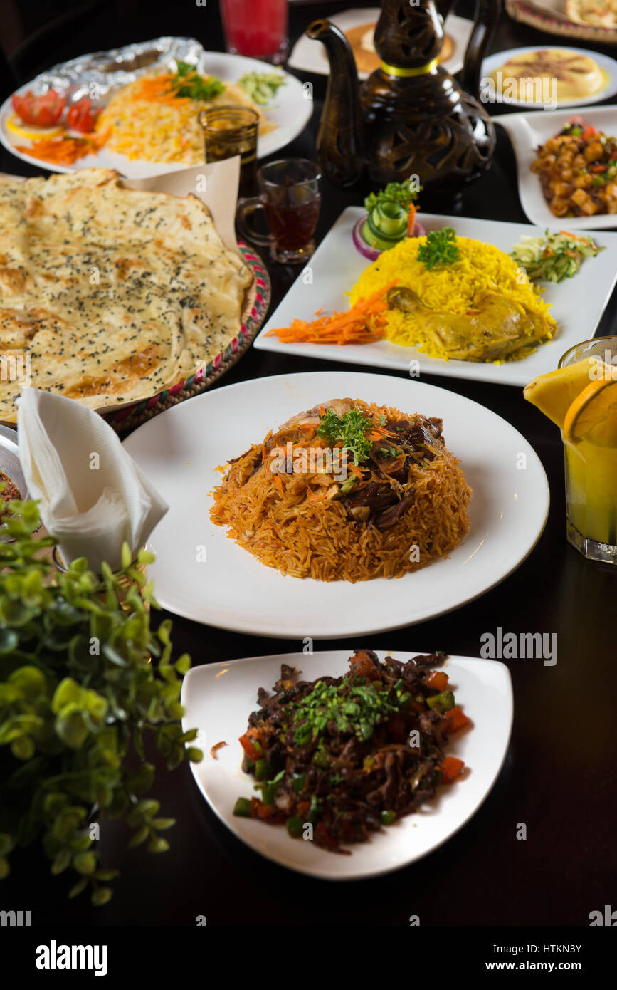 various arab foods Stock Photo - Alamy
