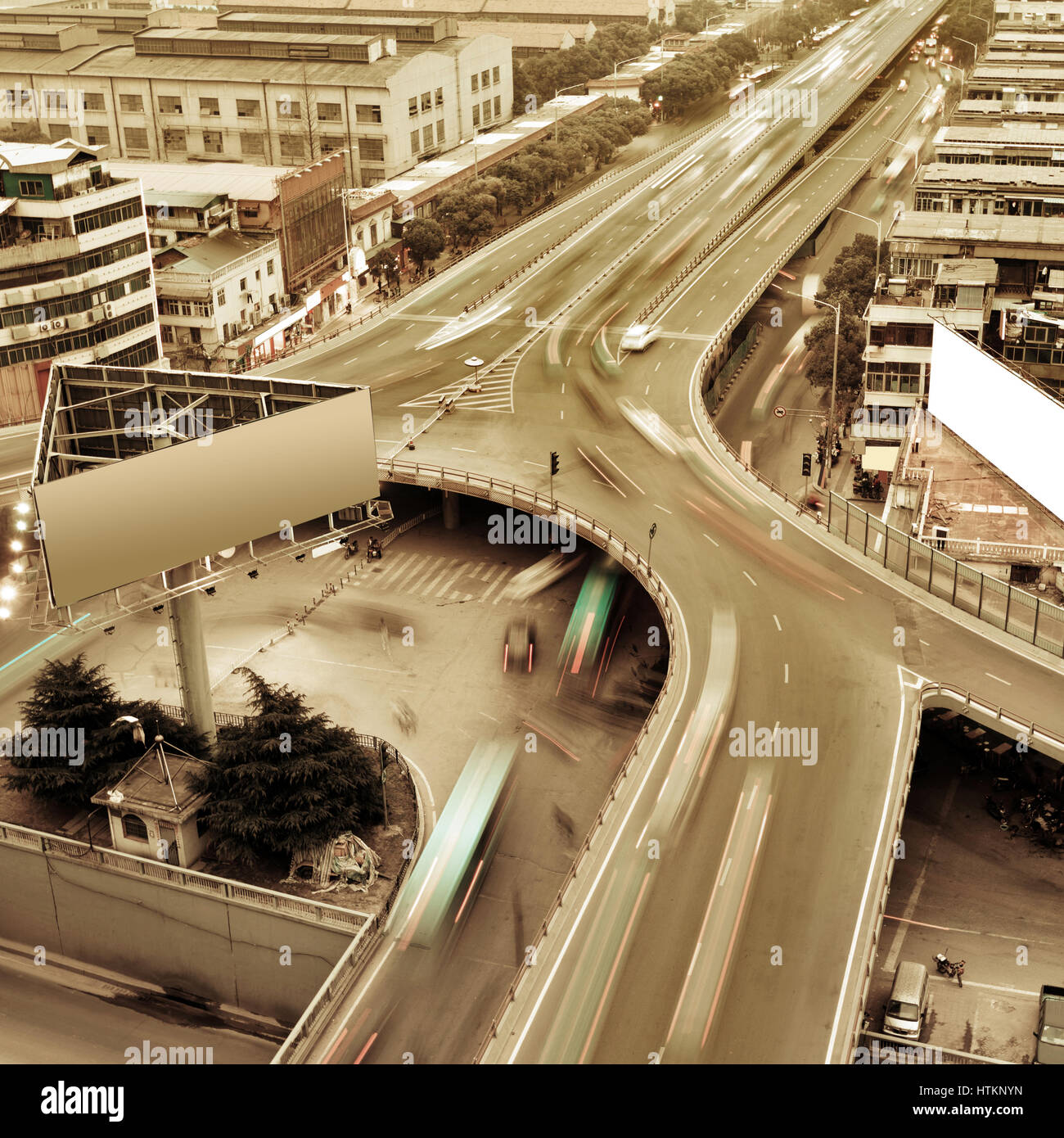 Aerial view of the Stack Interchange Stock Photo - Alamy