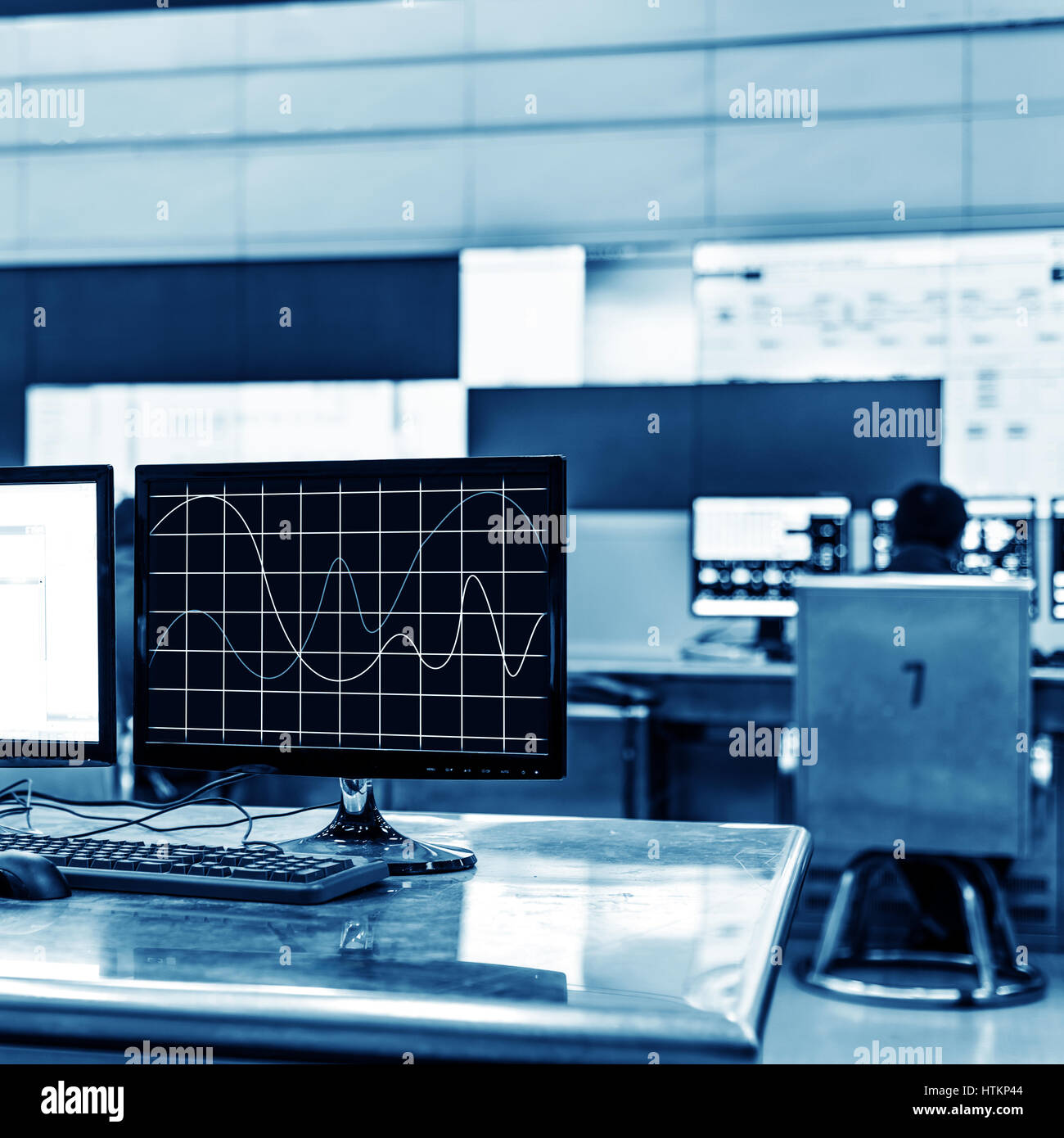 Modern plant control room and computer monitors Stock Photo - Alamy