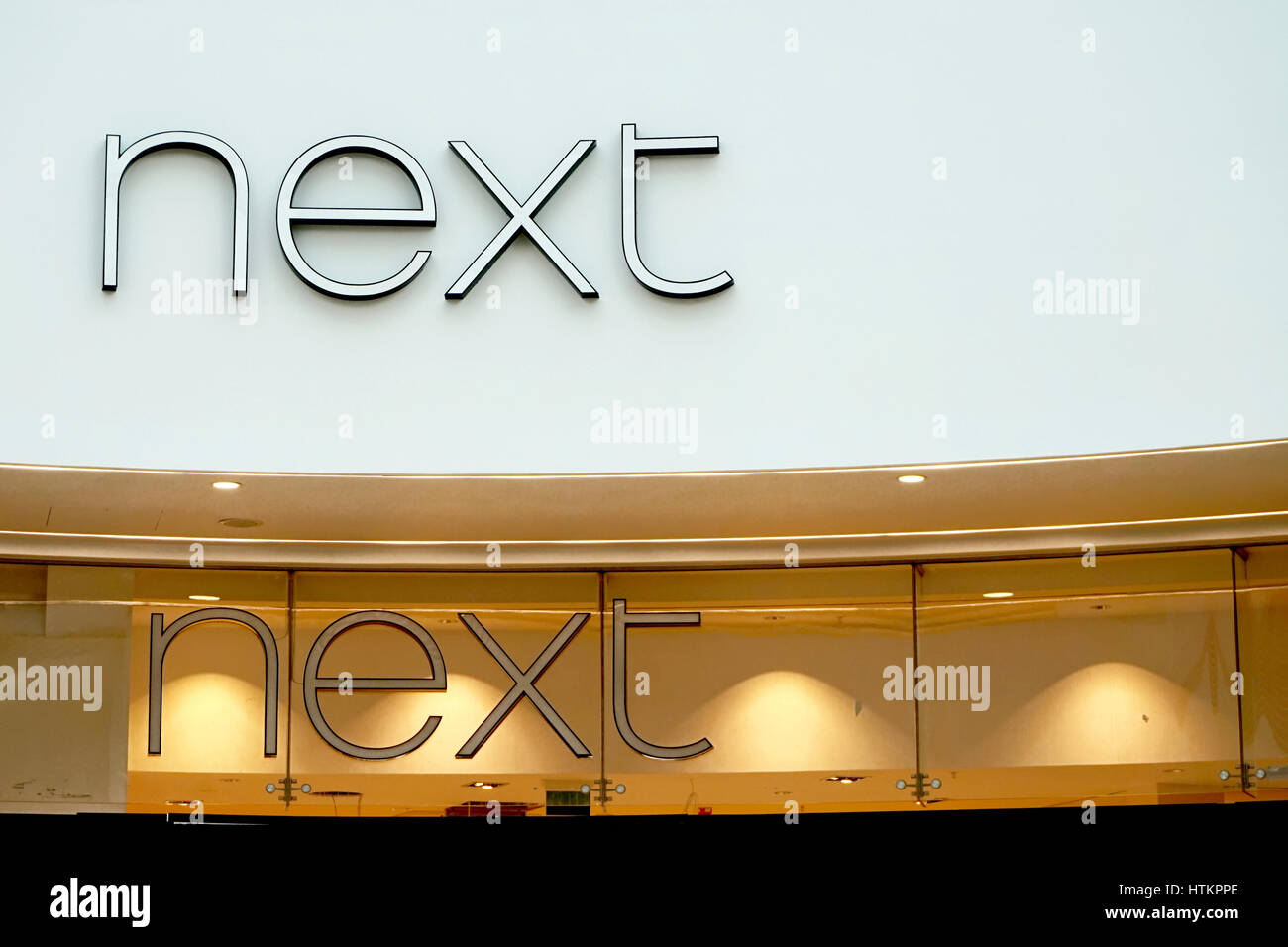 Basingstoke, UK - January 06 2017: Exterior of the new NEXT store in ...
