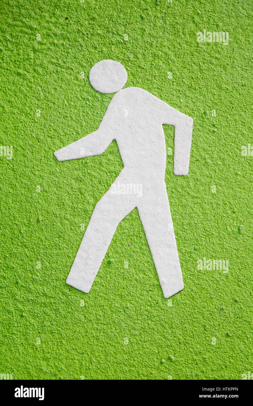 Walking Man Symbol Stock Photo - Alamy
