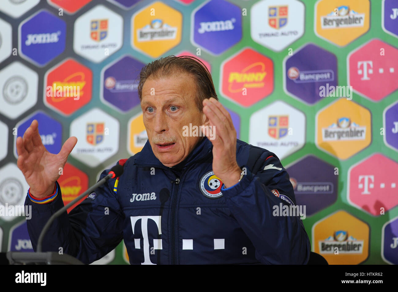 November 9, 2016: Cristoph Daum the head coach of Romania national ...
