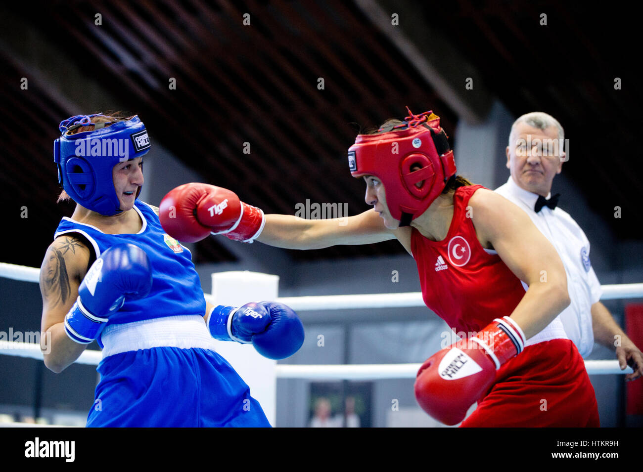 November 17, 2016: Turkey's Neirman Istik (RED) during the EUBC ...
