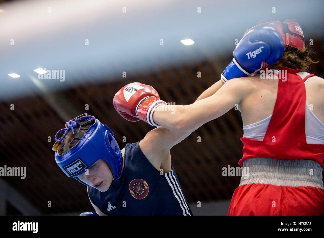 November 17, 2016: Netherland's Alicia Holzken (BLUE) during the EUBC ...