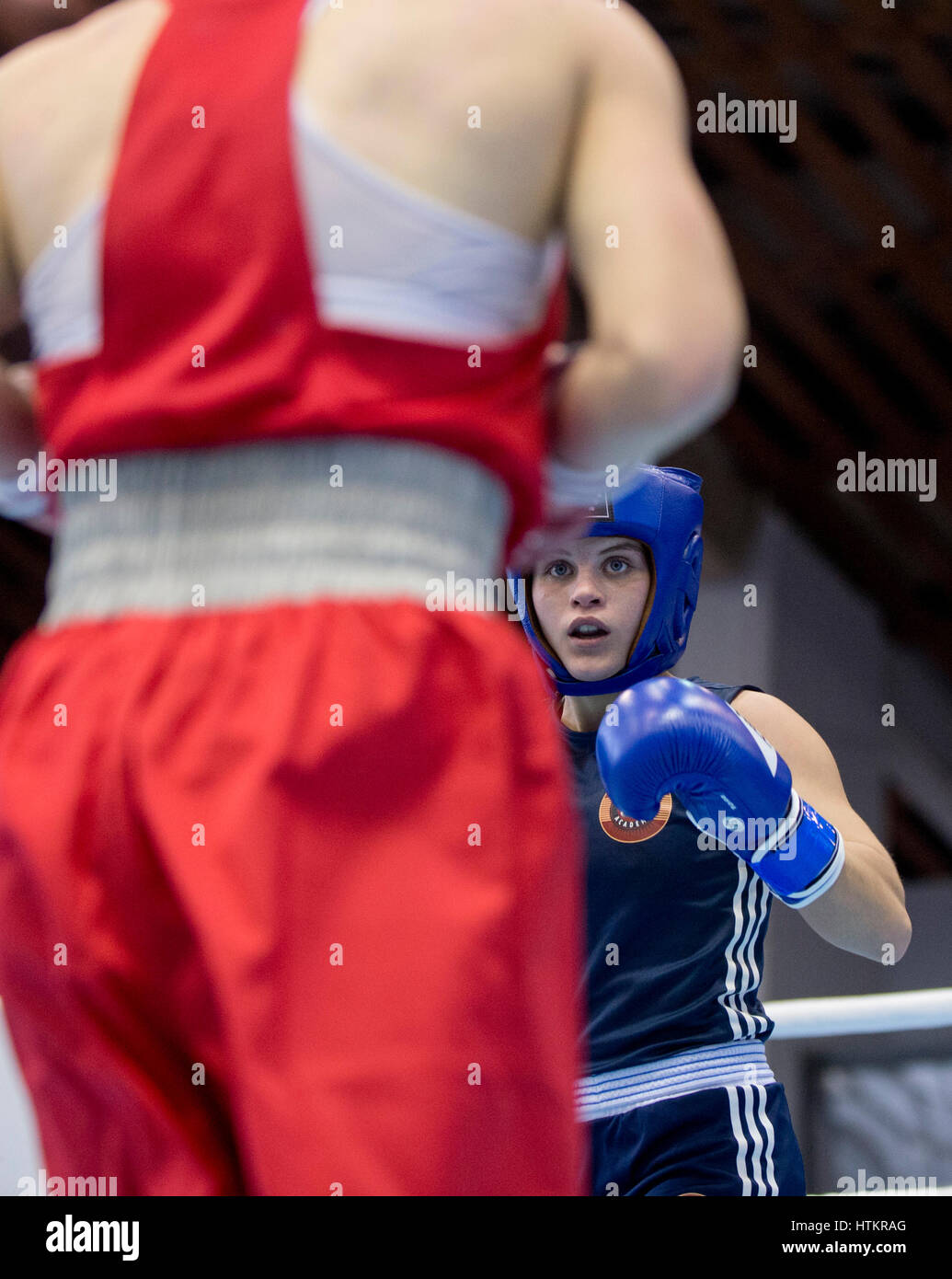 November 17, 2016: Netherland's Alicia Holzken (BLUE) during the EUBC ...