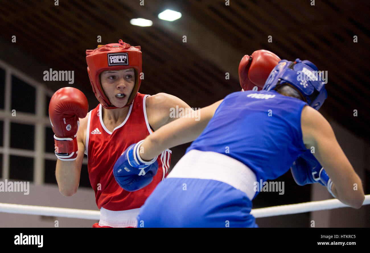 November 17, 2016: England's Sandy Ryan (RED) during the EUBC European ...