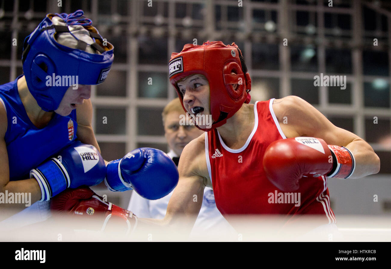 November 17, 2016: England's Sandy Ryan (RED) during the EUBC European ...