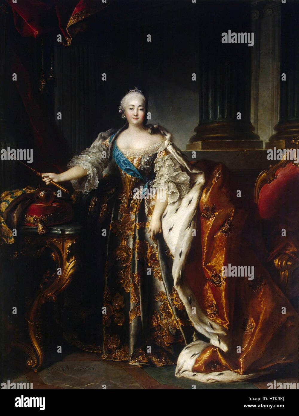 Elizabeth of Russia by Louis Tocque 1756 Stock Photo - Alamy