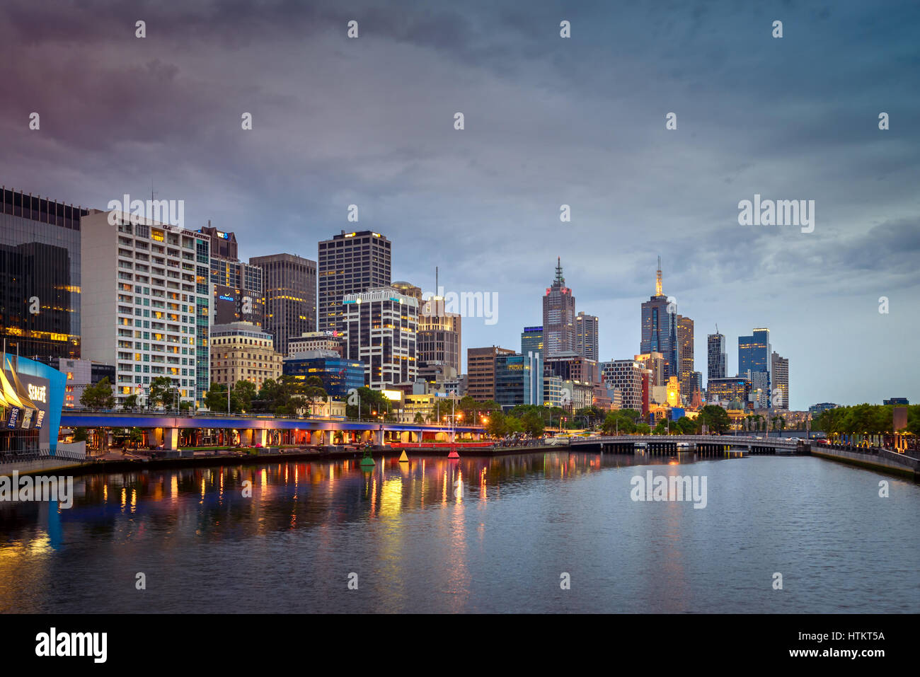 Melbourne city night hi-res stock photography and images - Alamy
