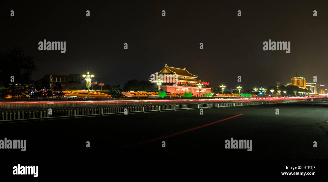 Nightscene of Tiananmen Stock Photo - Alamy