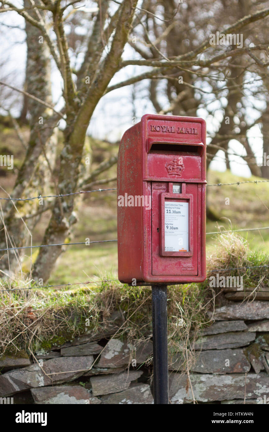 Typical british red Royal Mail letter box outdoors Model Release: No ...