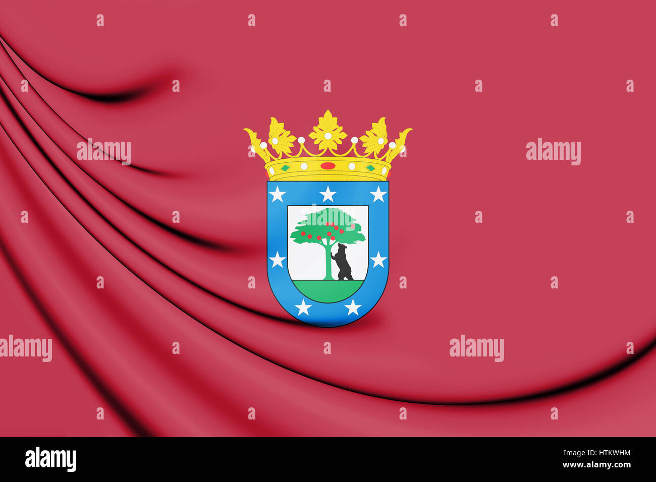 Madrid city flag hi-res stock photography and images - Alamy