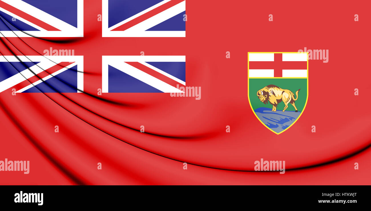 3D Flag of Manitoba, Canada. 3D Illustration Stock Photo - Alamy