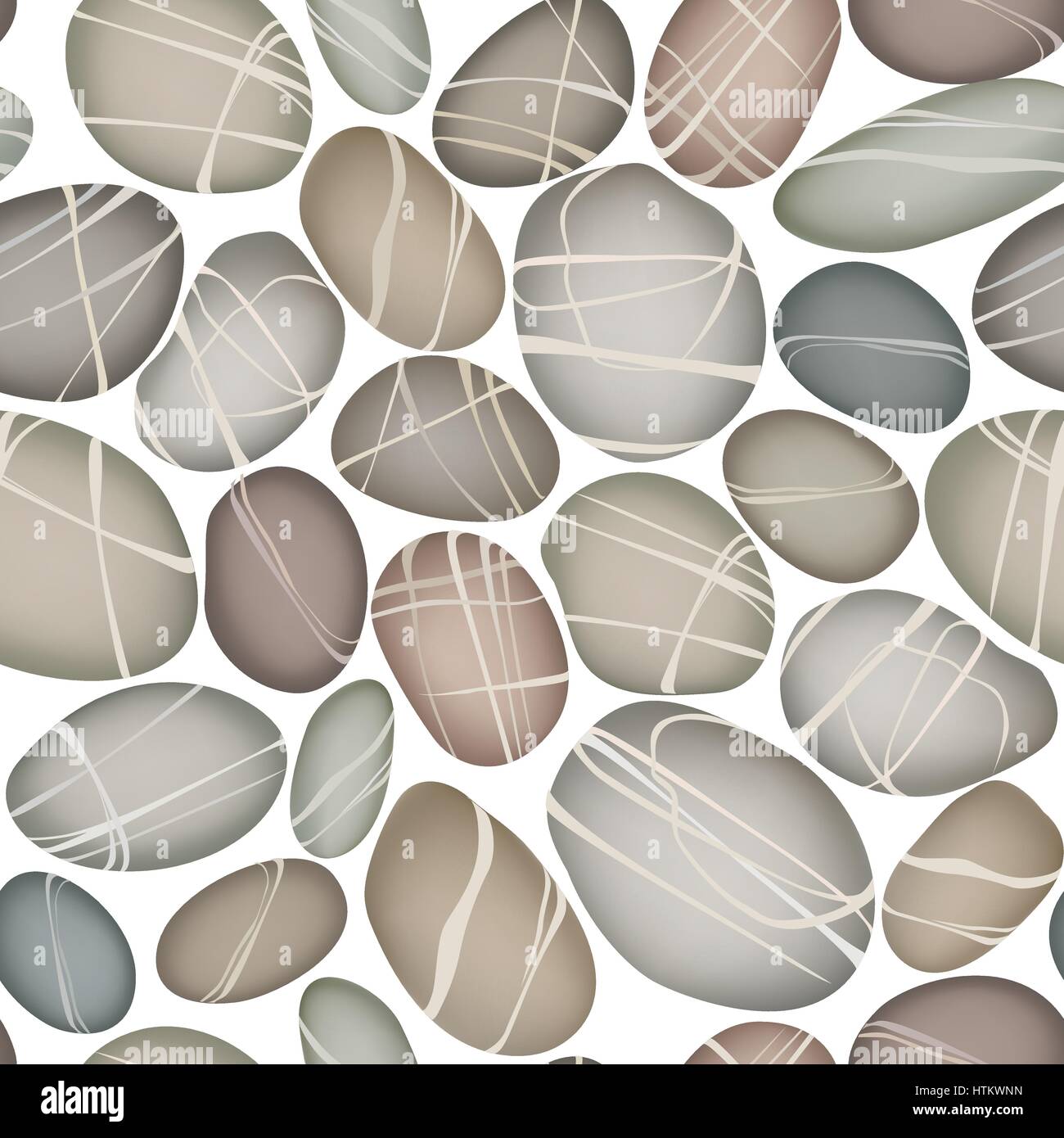 Sea pebbles under water seamless pattern. Stone background Stock Vector ...