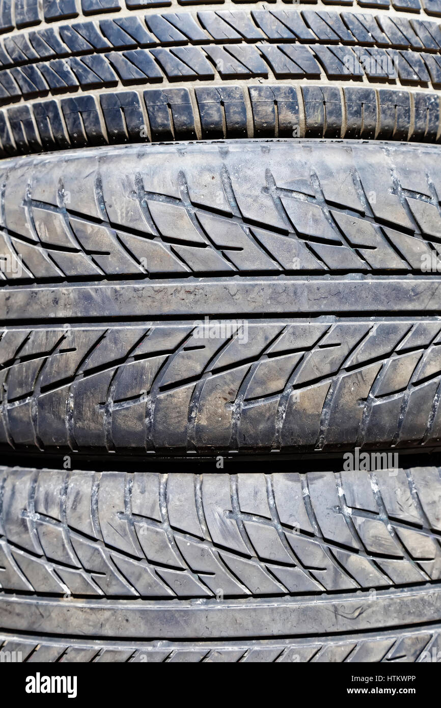 stack of used car tires Stock Photo - Alamy