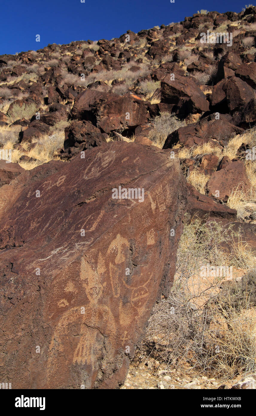 Ancient Native American Rock Art at Petroglyph National Monument in ...