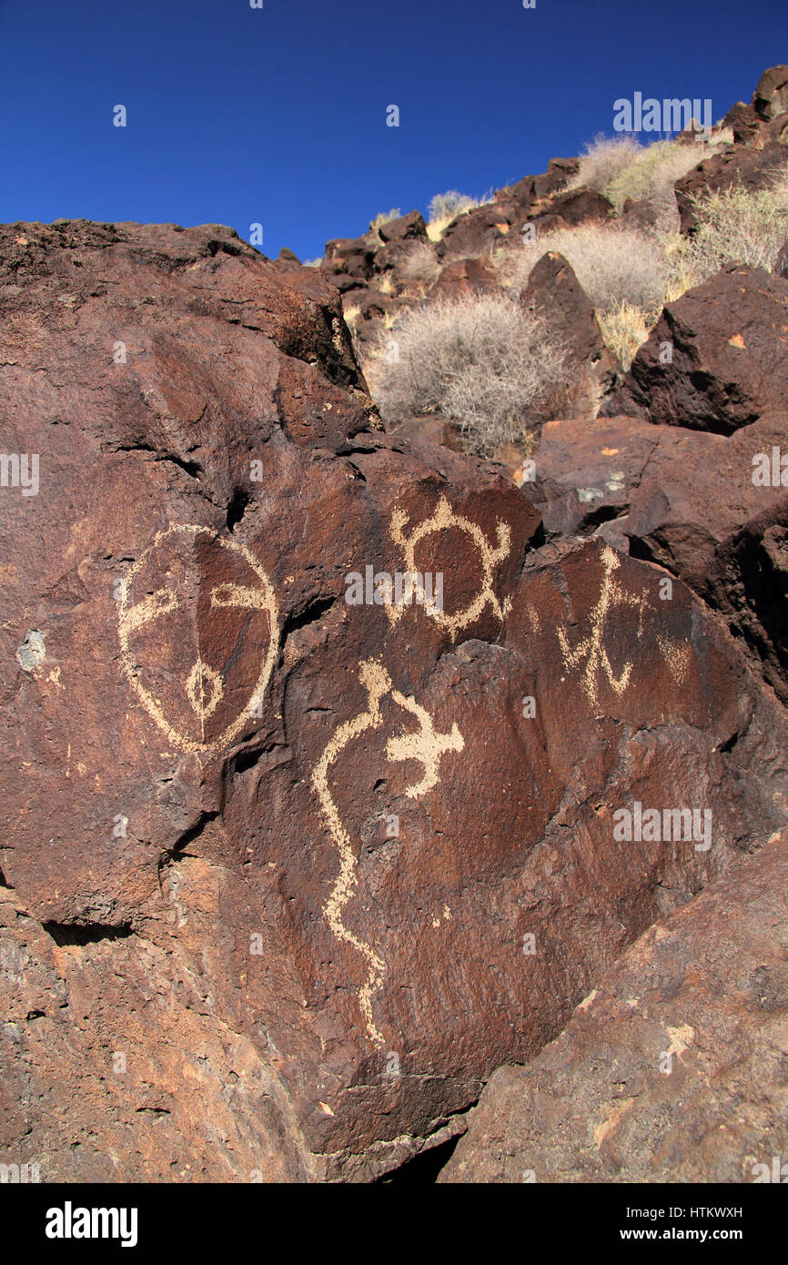 Ancient Native American Rock Art at Petroglyph National Monument in ...
