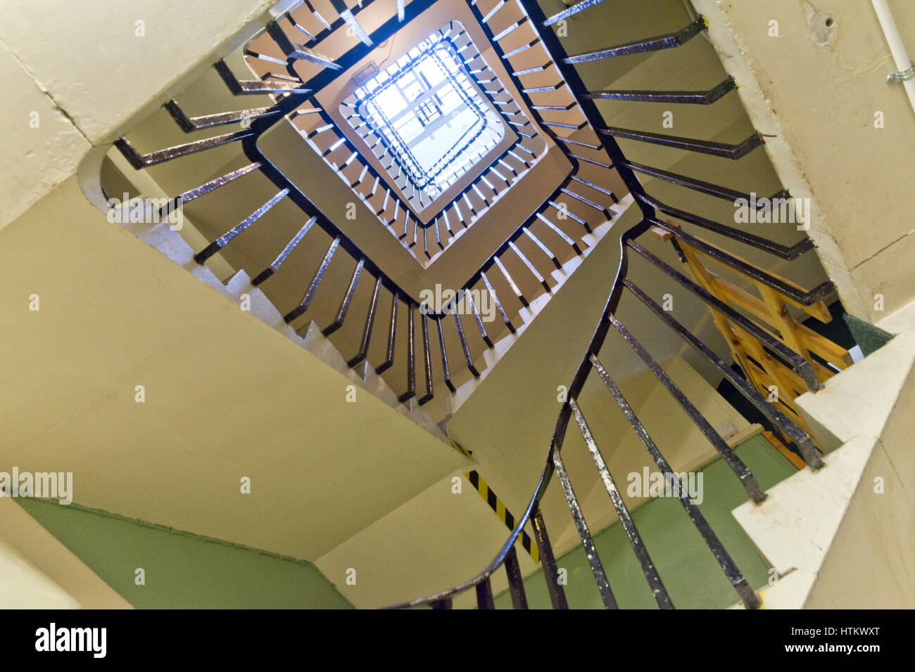 Old staircase inside Letton Hall, Norfolk Stock Photo - Alamy