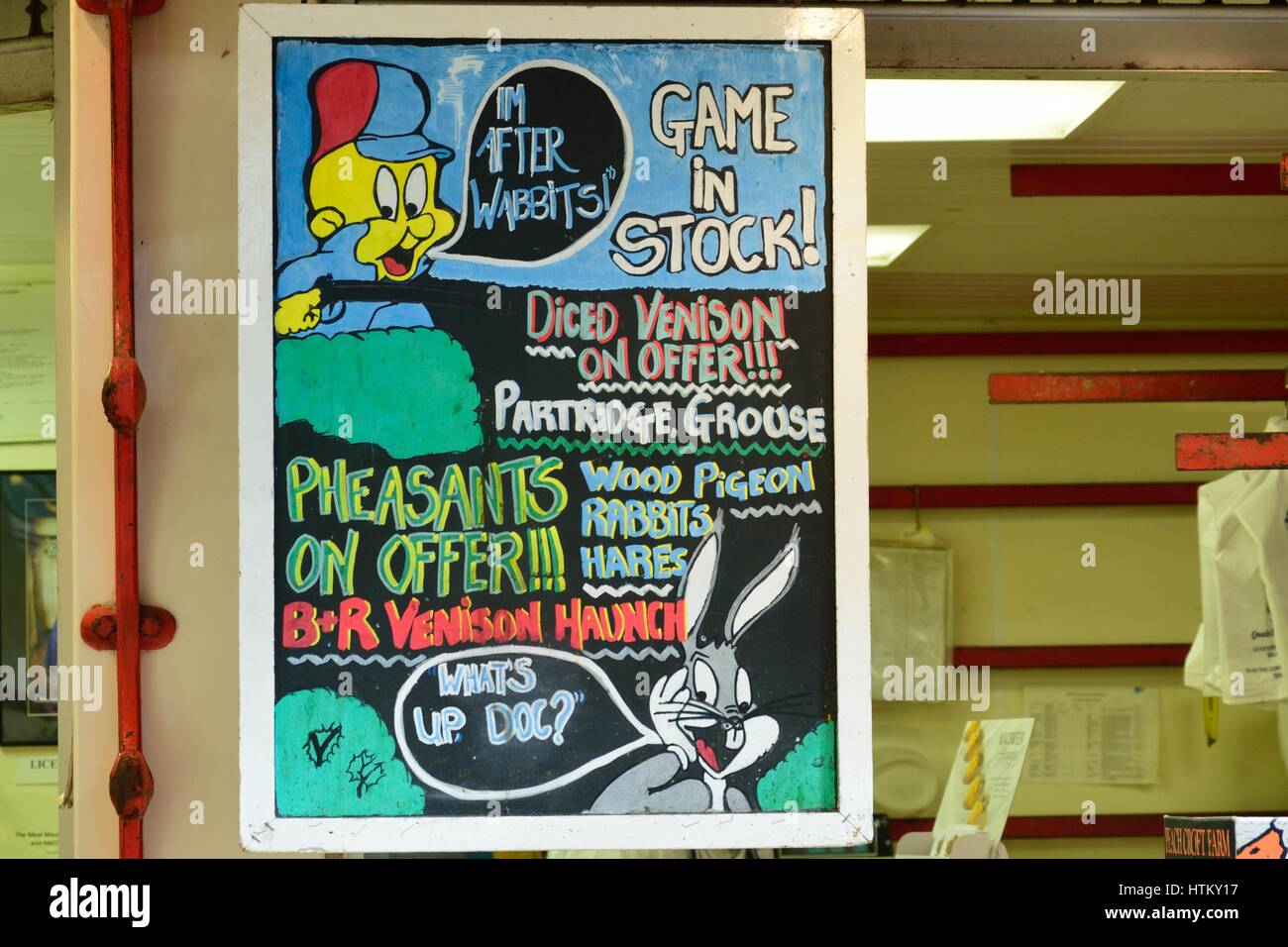 Meat butcher sign board hi-res stock photography and images - Alamy