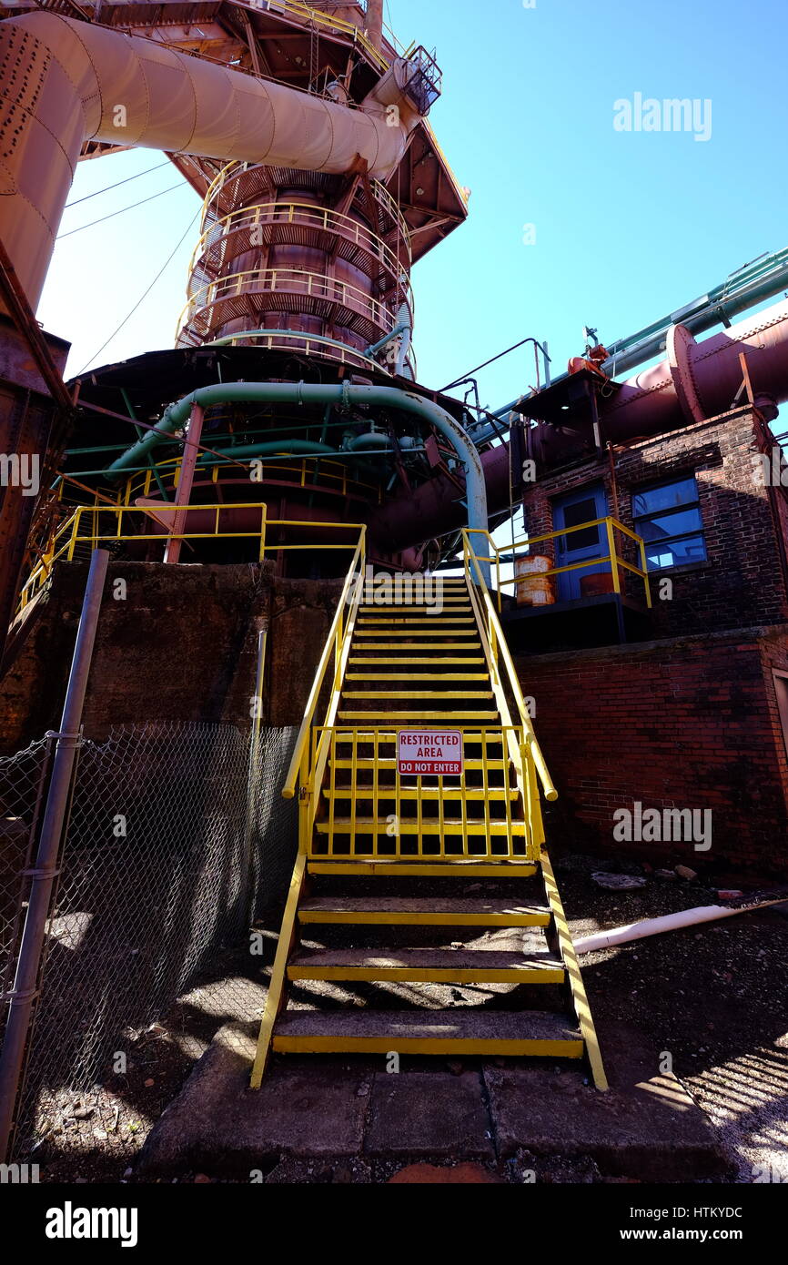 The National Historic Landmark, Sloss Furnaces, in Birmingham, Alabama ...