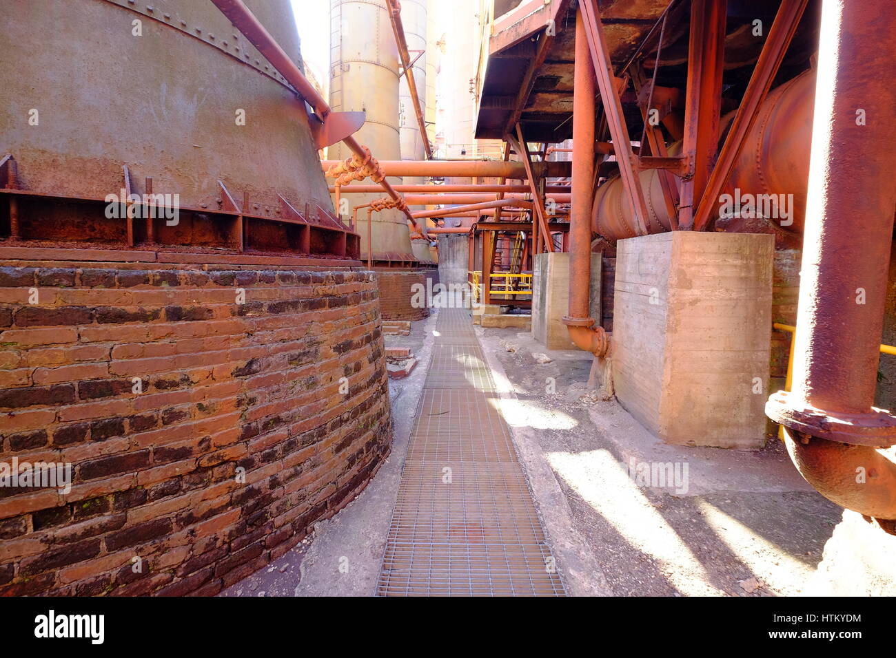 The National Historic Landmark, Sloss Furnaces, in Birmingham, Alabama ...