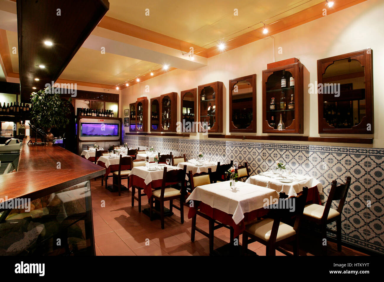 View inside of the Coelho da Rocha restaurant in Lisbon,Portugal Stock ...