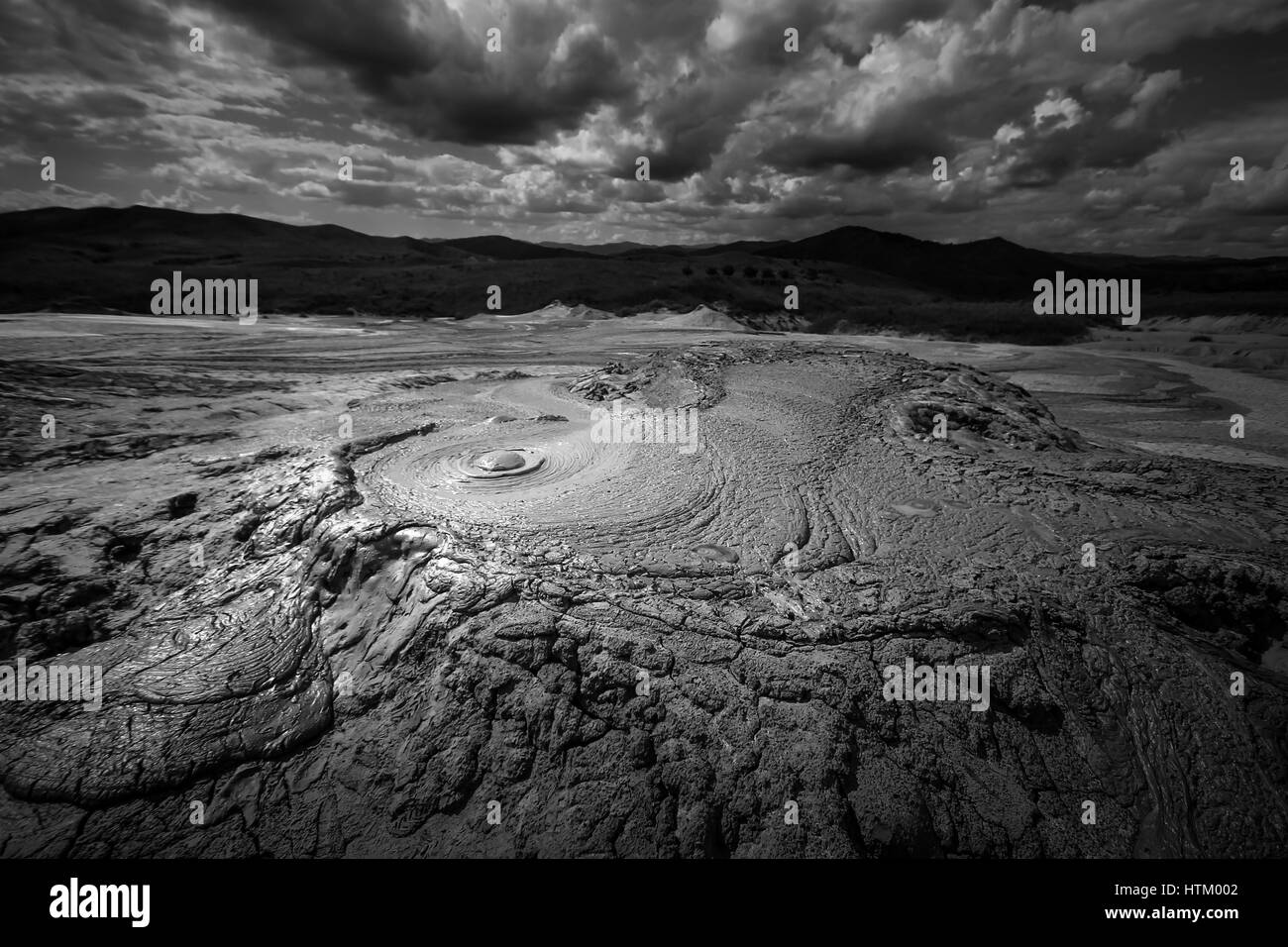 Picture of a mud volcano Stock Photo - Alamy