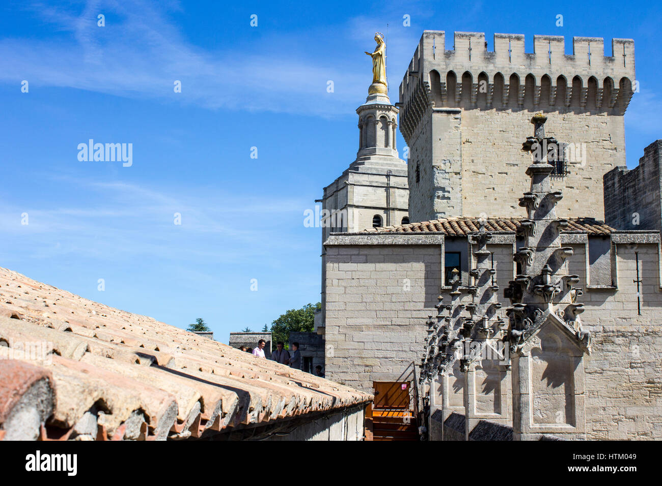 Inside the Palais des Papes or Papal palace, one of the largest and ...
