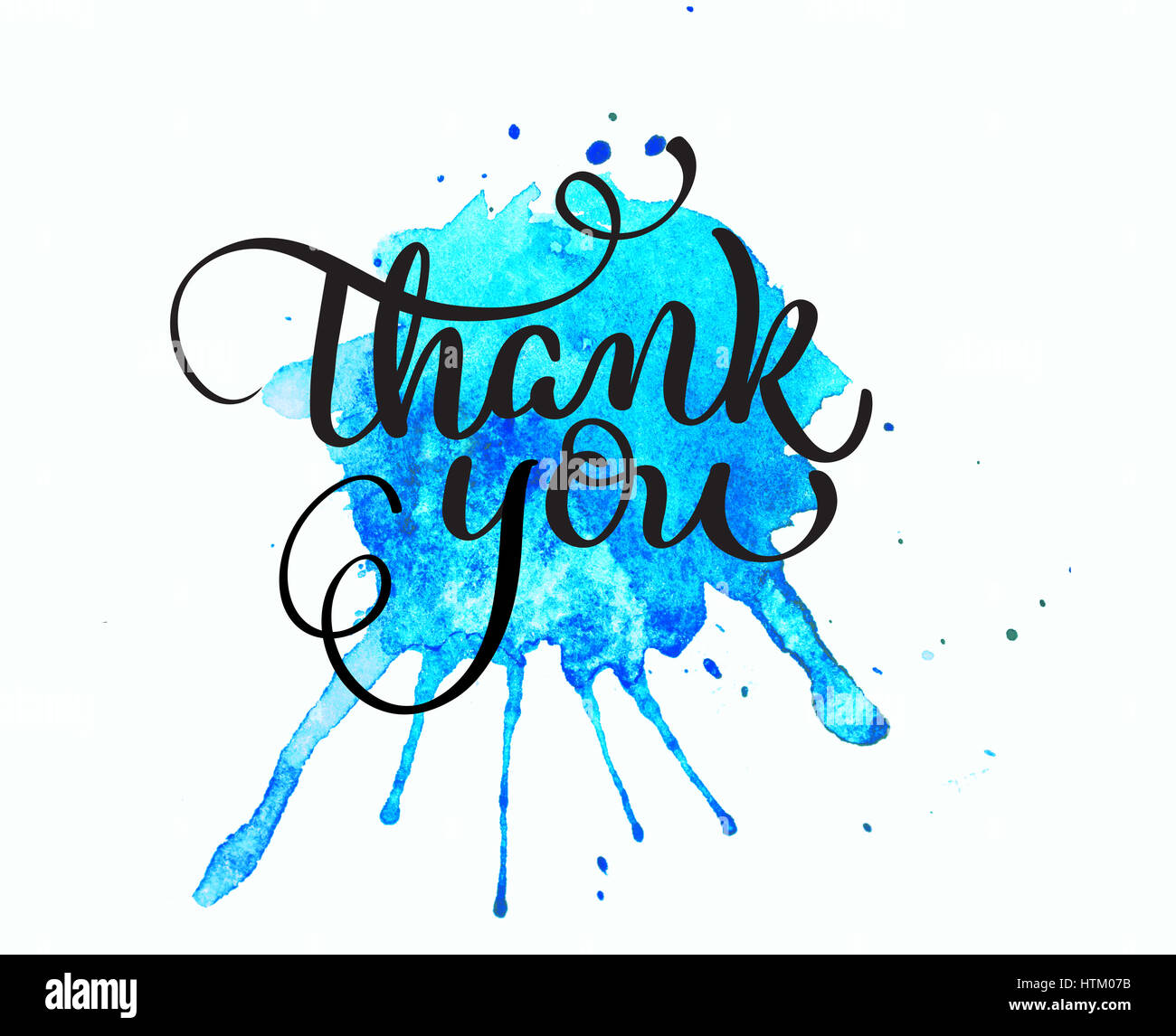 Thank You Background Blue