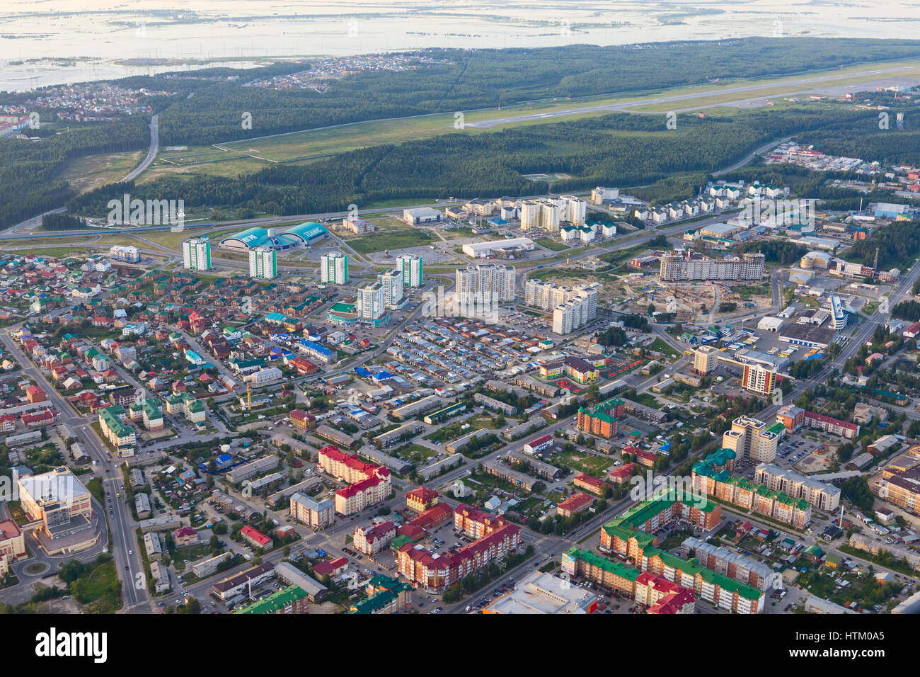 Khanty-Mansiysk city, top view Stock Photo - Alamy
