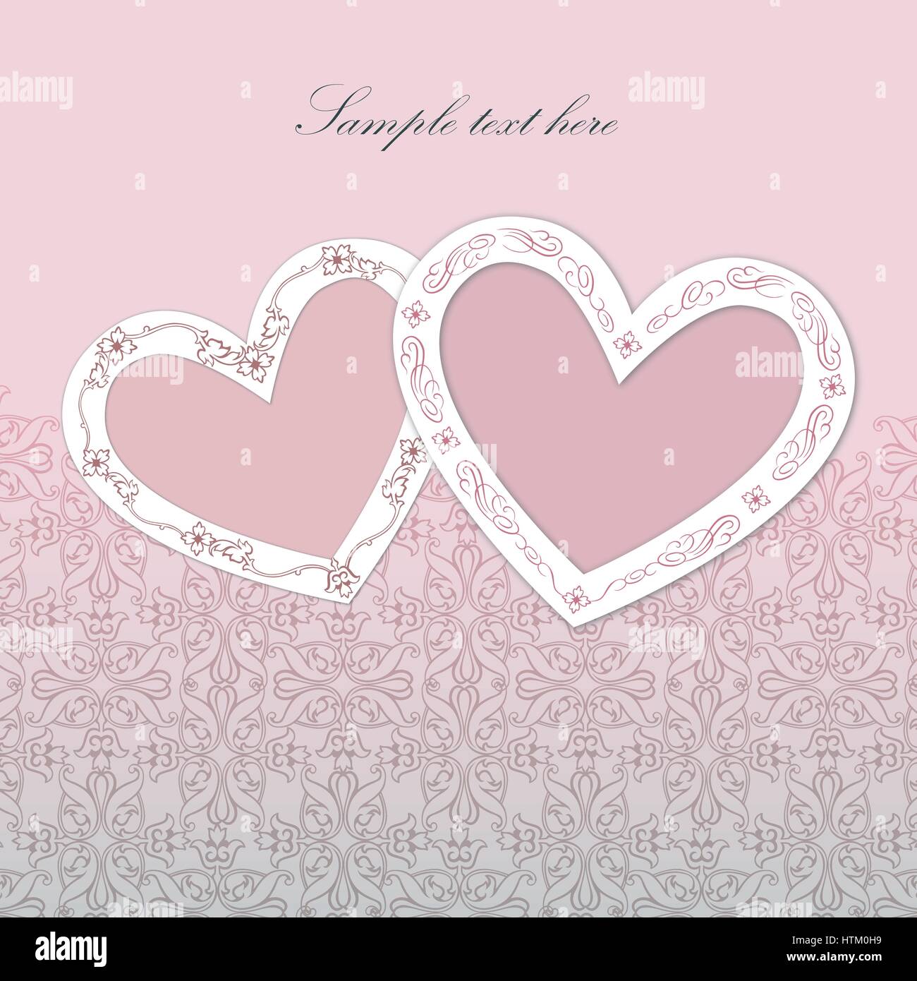 Birthday note with rose Stock Vector Images - Alamy