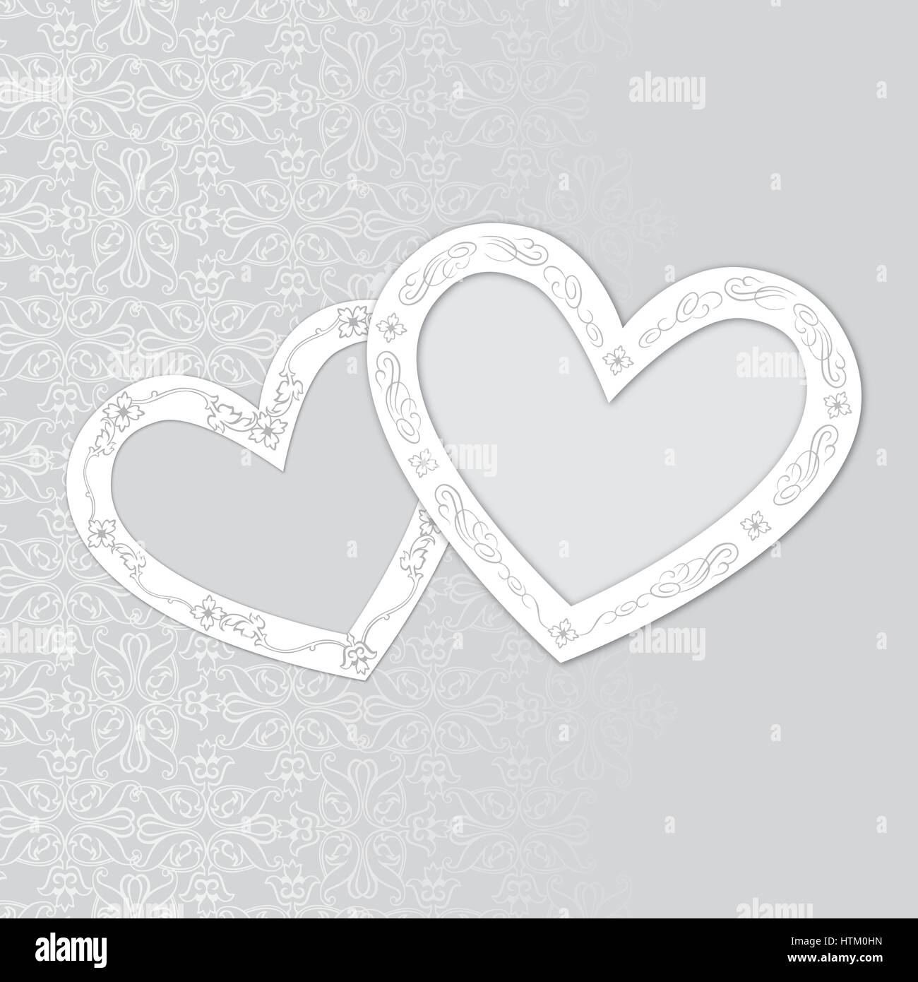 Love hearts holiday background greeting card. Romantic date frame Stock ...