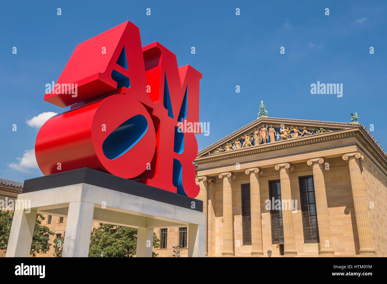 AMOR sculpture by Robert Indiana, on the steps of the Philadelphia ...