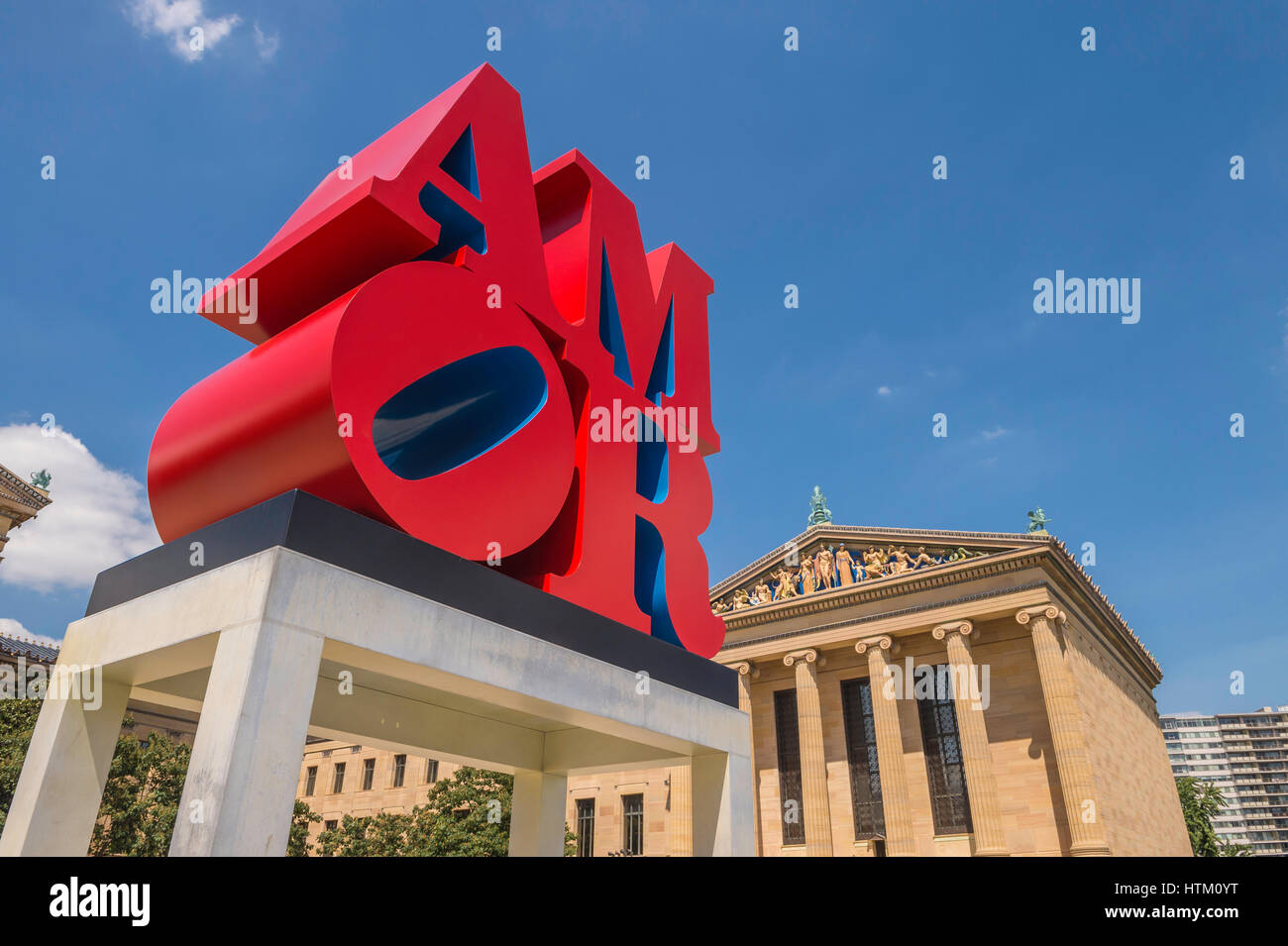 AMOR sculpture by Robert Indiana, on the steps of the Philadelphia ...