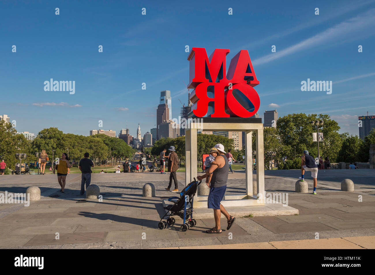 AMOR sculpture by Robert Indiana, on the steps of the Philadelphia ...