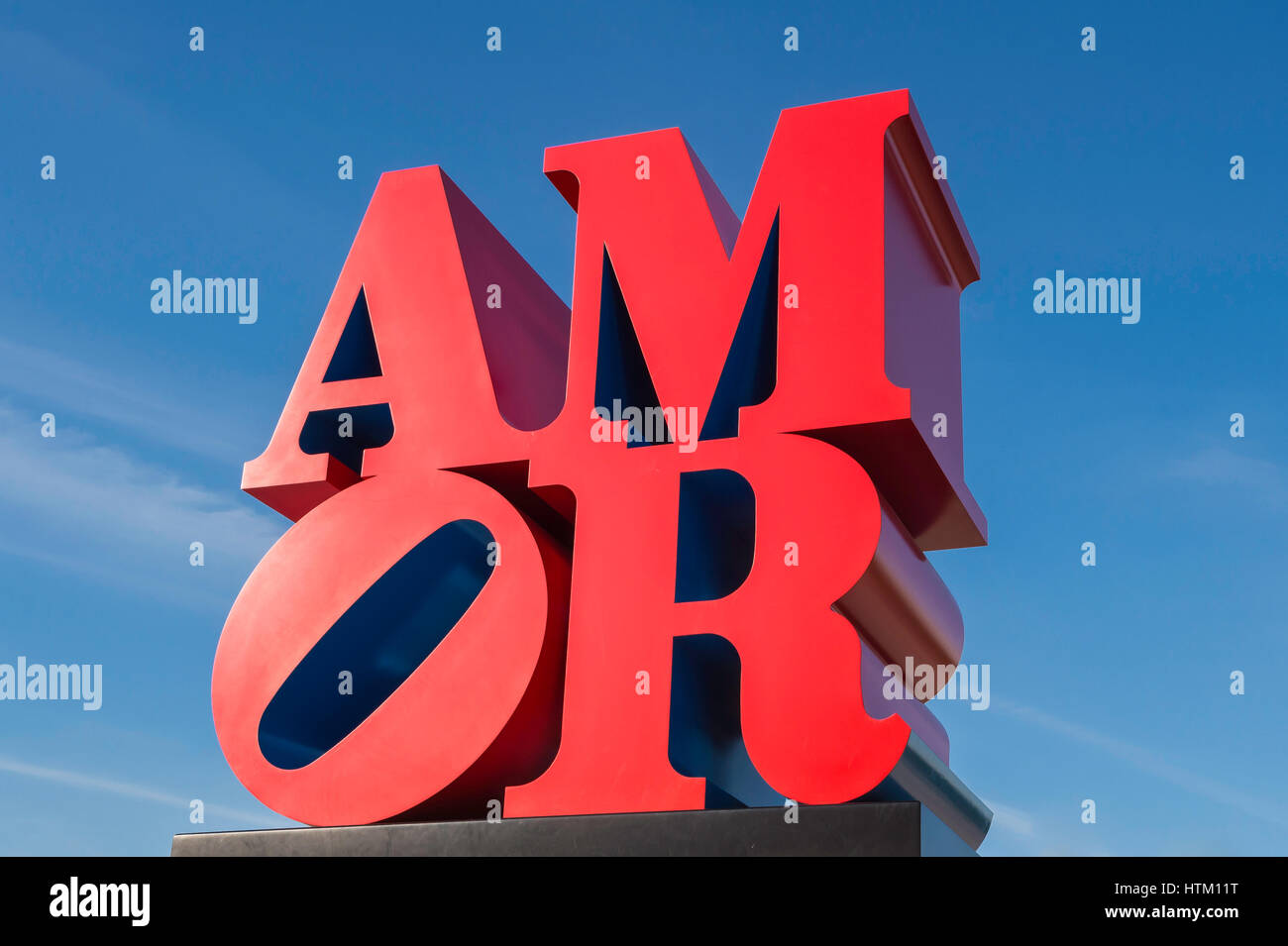 AMOR sculpture by Robert Indiana, on the steps of the Philadelphia ...