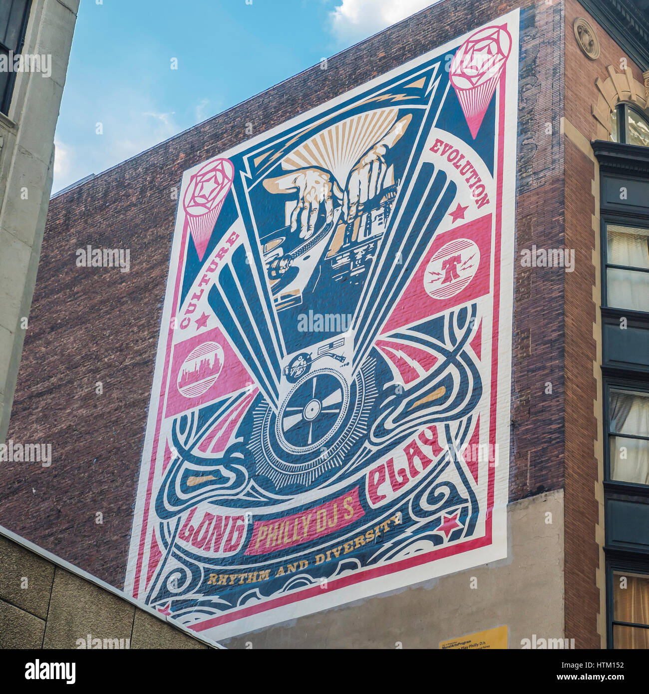 Rhythm and Diversity, mural, by Shepard Fairey, Philadelphia ...