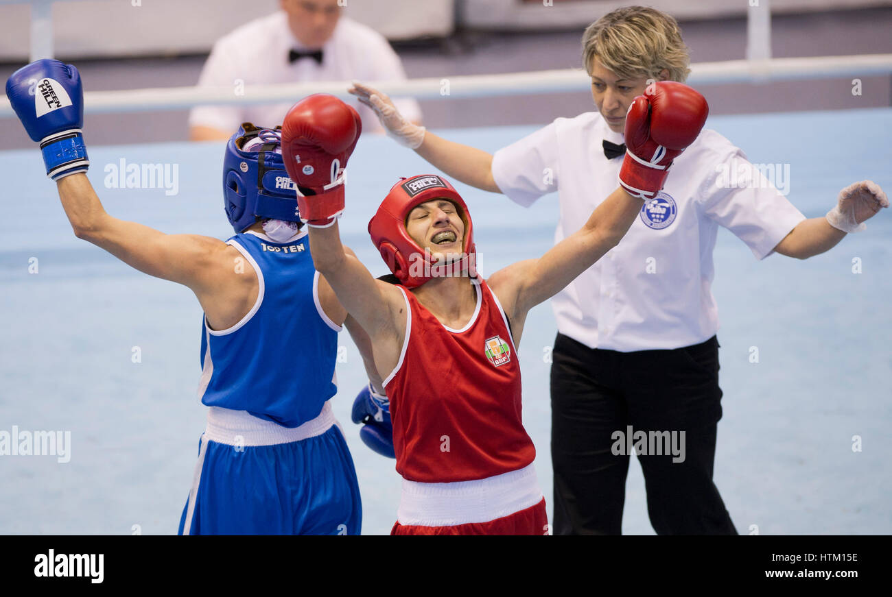 November 23, 2016: Bulgaria's Sevda Asenova (RED) during the EUBC ...