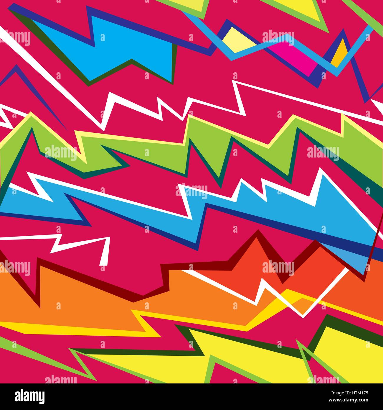 Zig Zag Line Art Famous Painting