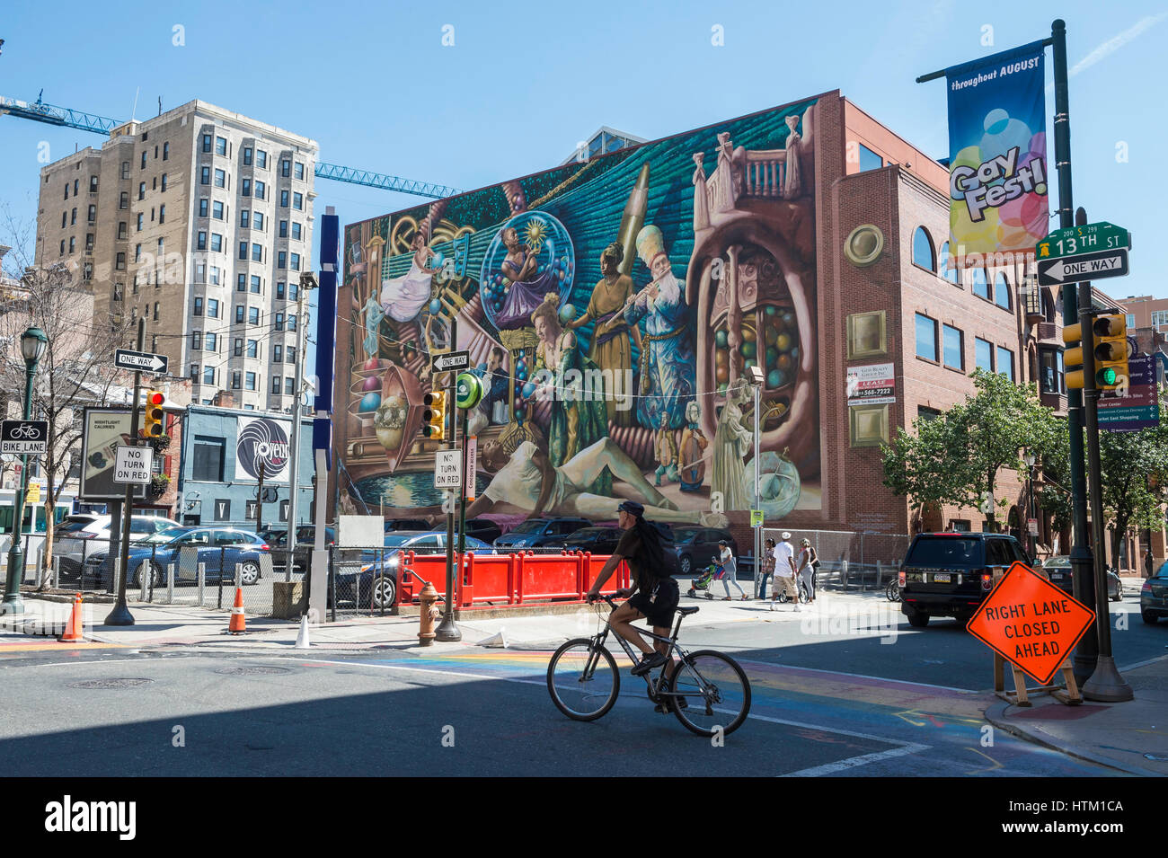 Philadelphia Muses, mural by Meg Saligman, 13th and Locust Streets ...