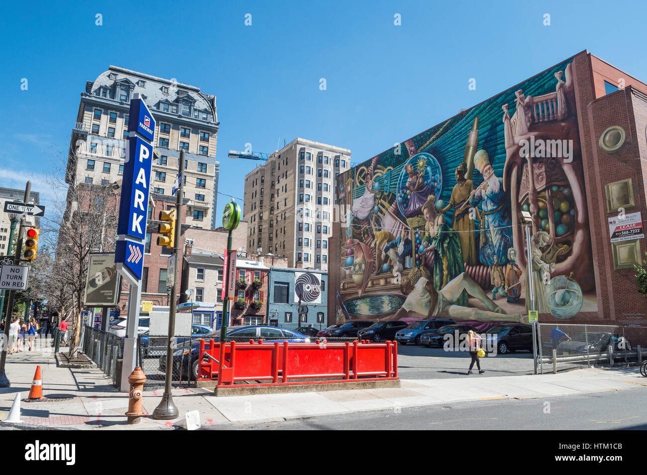 Philadelphia Muses, mural by Meg Saligman, 13th and Locust Streets ...