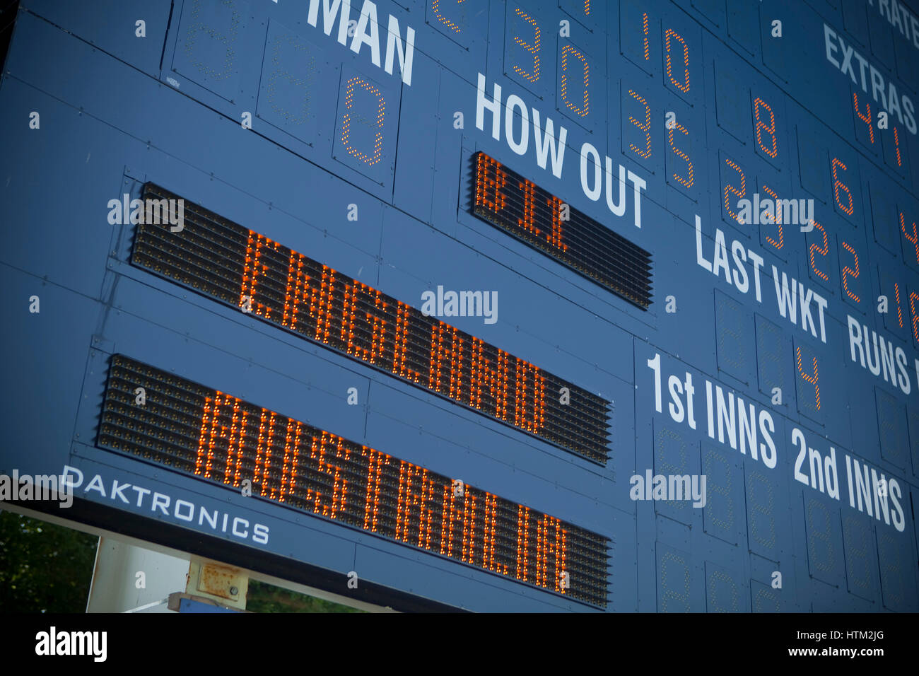 Cricket scoreboard stadium hi-res stock photography and images - Alamy
