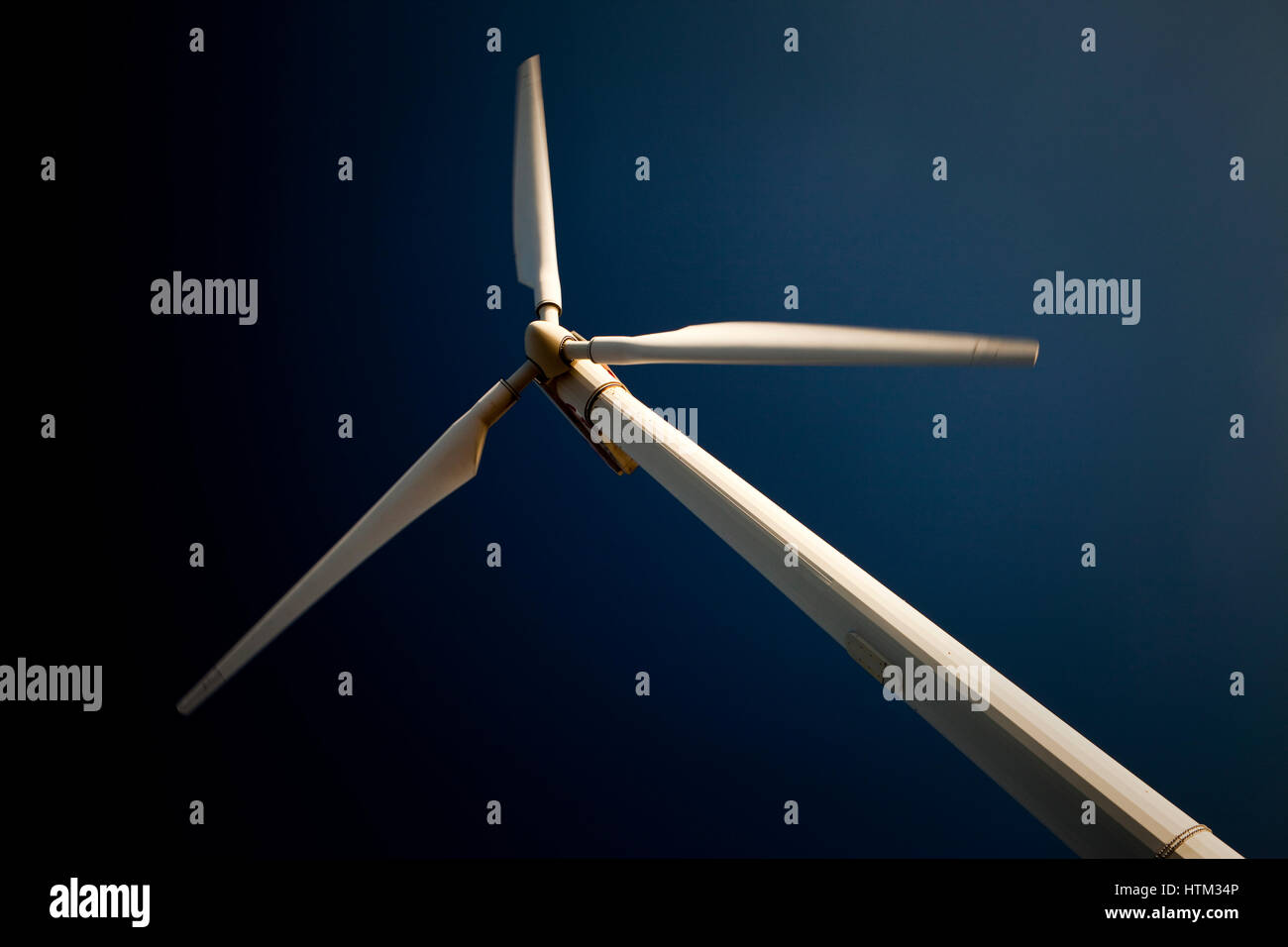 Modern Wind Turbine against blue sky Stock Photo - Alamy